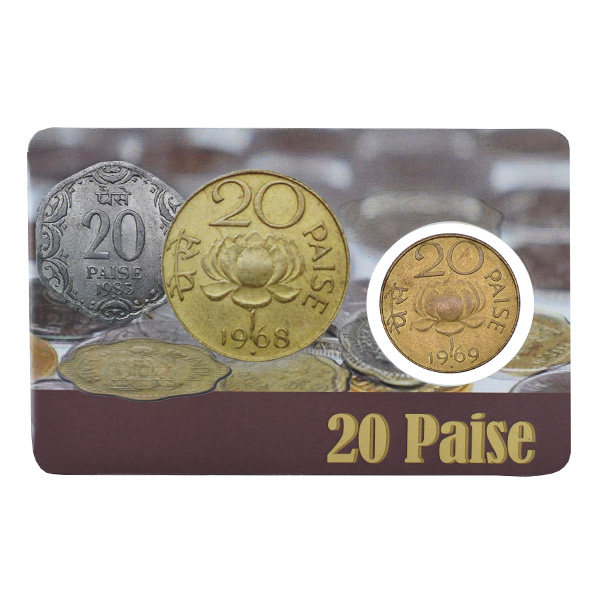 Buy Republic India 20 Paise Coin 1968 Mumbai Online | Mintage World