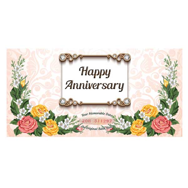 Buy Anniversary Card with Currency Note of Your Anniversary Date Online ...
