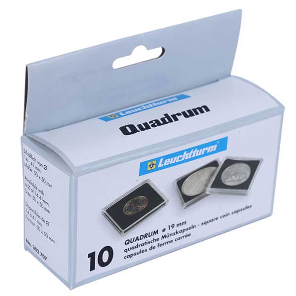 Buy Lighthouse Squares Coin Capsules QUADRUM - inner diameter 19mm ...