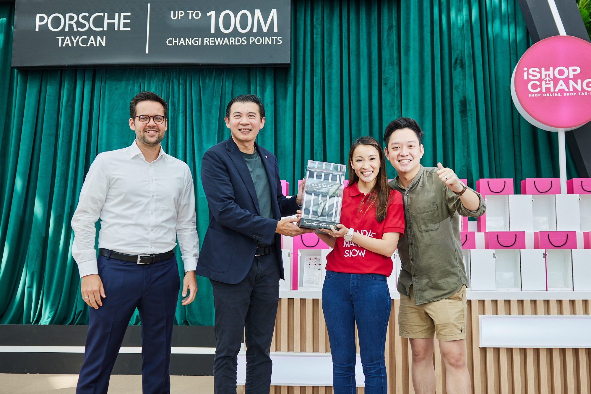 “Win With Changi” Winner Drives Away with Porsche Taycan, Retail Shows ...