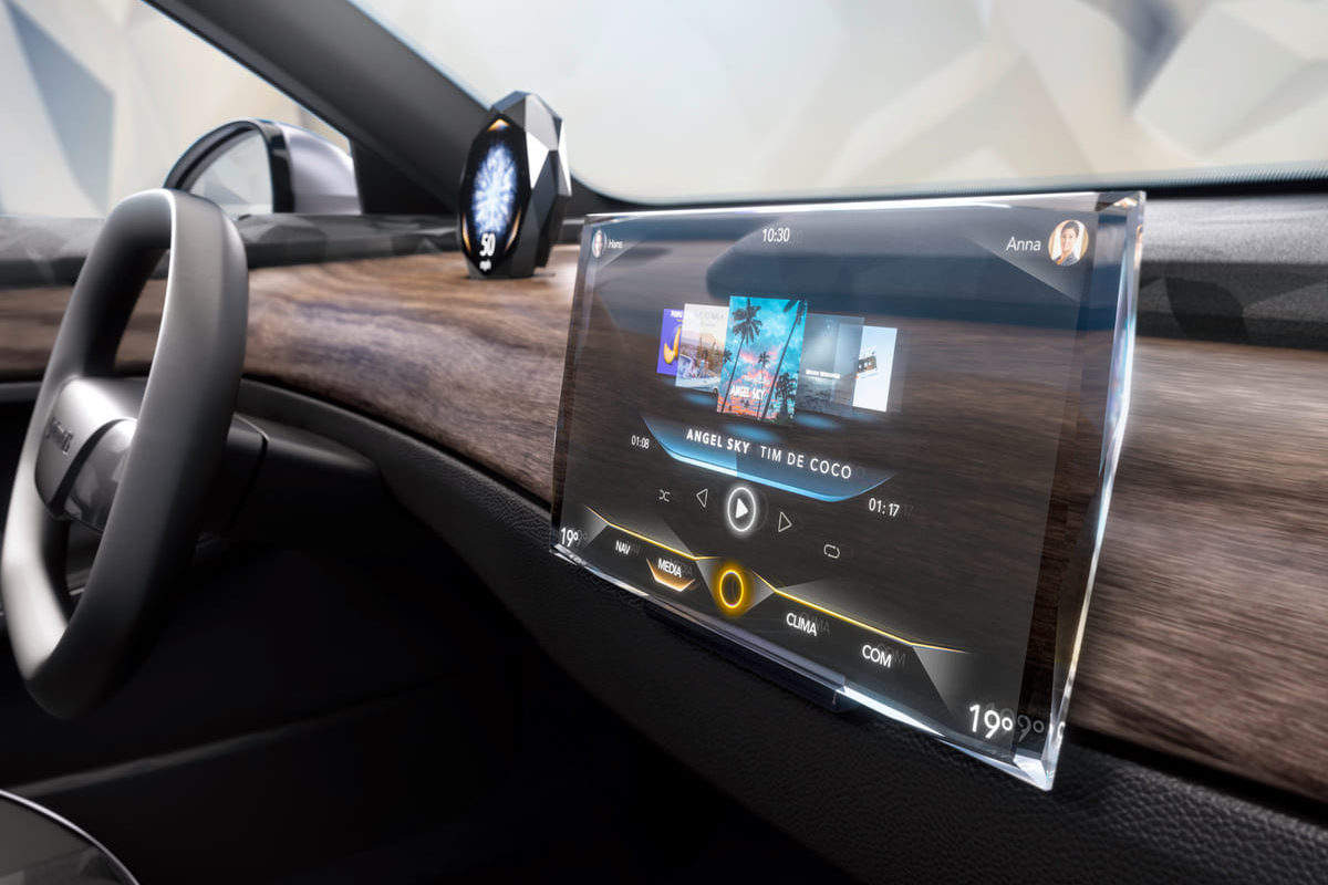 Continental unveils transparent MicroLED Display for in-car ...