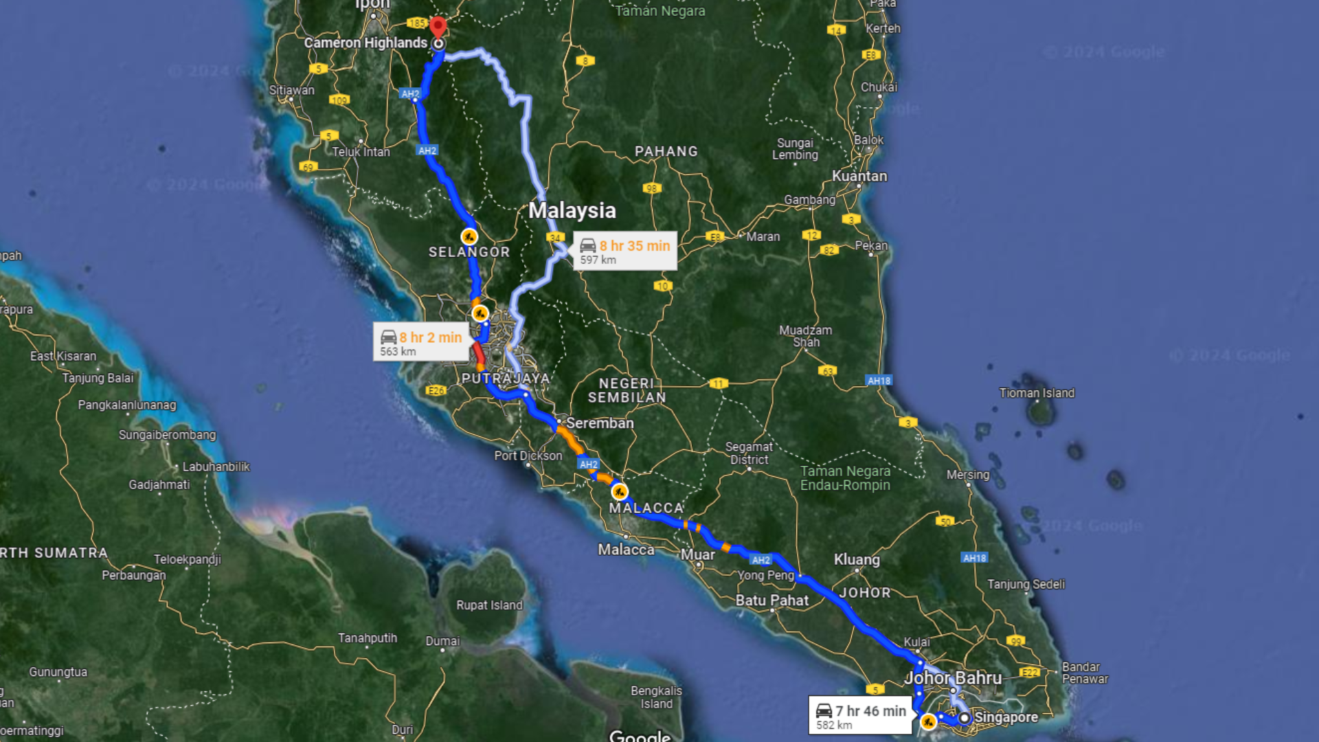 The Motorist Guide to driving from Singapore to Cameron Highlands ...