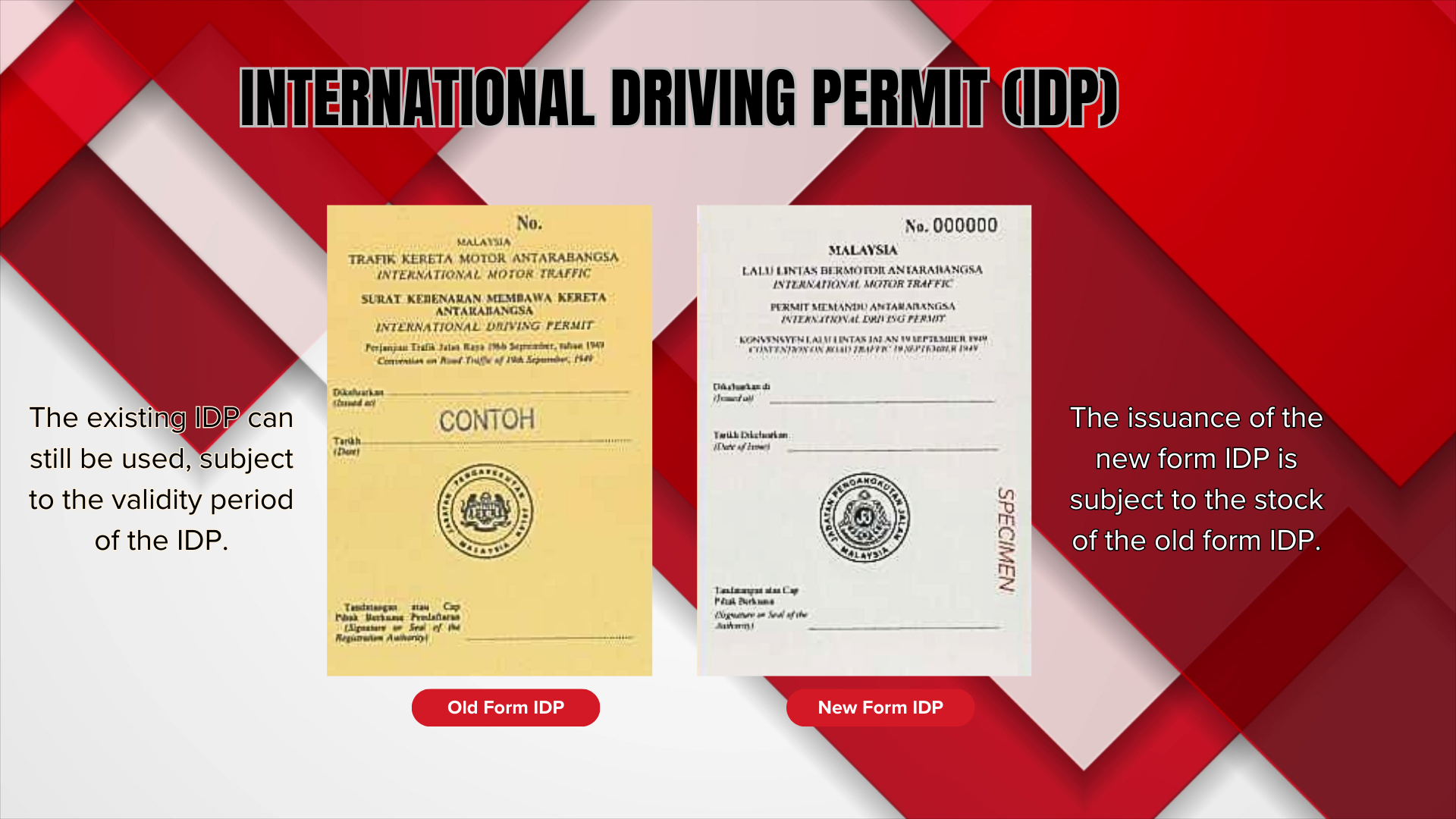 Malaysia upgrades IDP: global size, colour standards | Articles ...