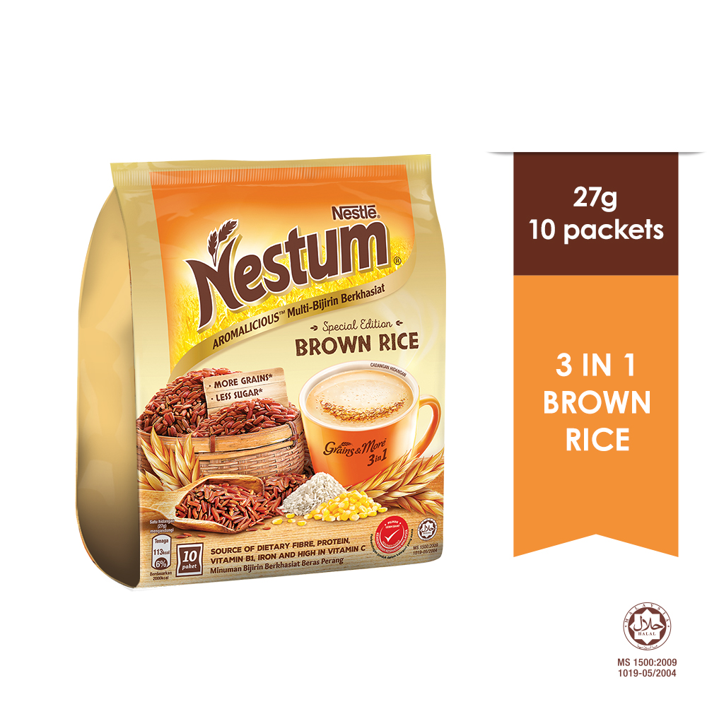 NESTLÉ NESTUM Grains & More 3in1 Brown Rice 10 Packet 27g (Exp Date ...