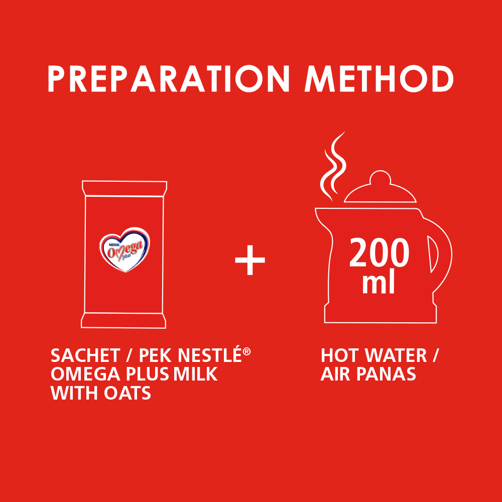 NESTLE OMEGA PLUS With Oats 10 Sticks 42g x2 packs