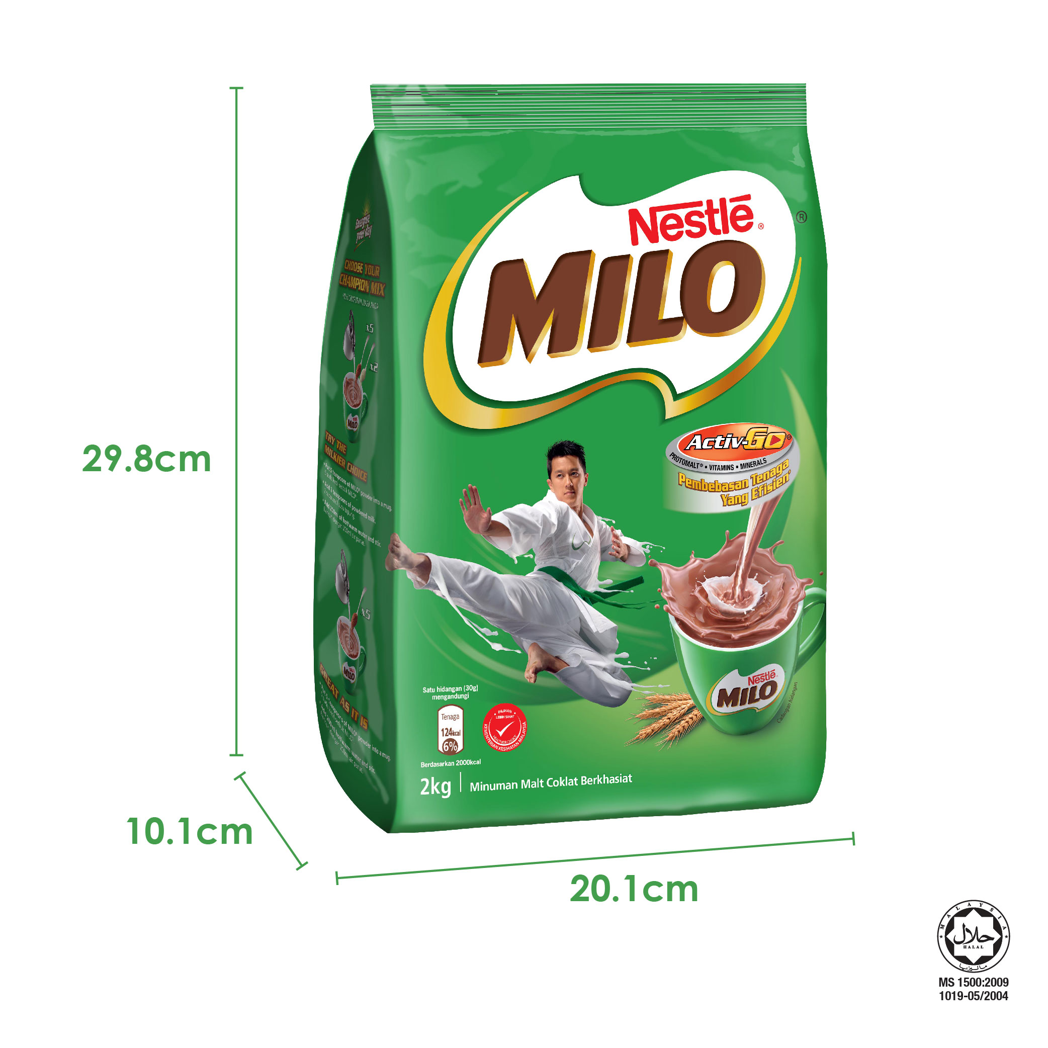NESTLE MILO ACTIV-GO CHOCOLATE MALT POWDER Softpack 2kg, Bundle of 3 ...
