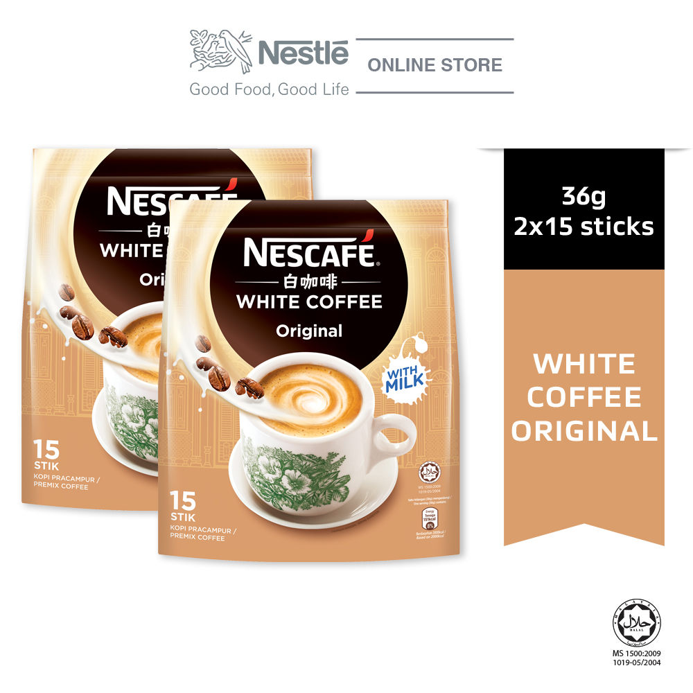 NESCAFE White Coffee Original 15 Sticks 36g x2 packs | New PGMall