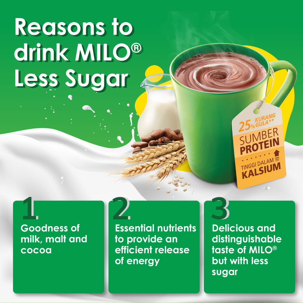 MILO ACTIV-GO Less Sugar 10 Sticks x 26g Green | New PGMall