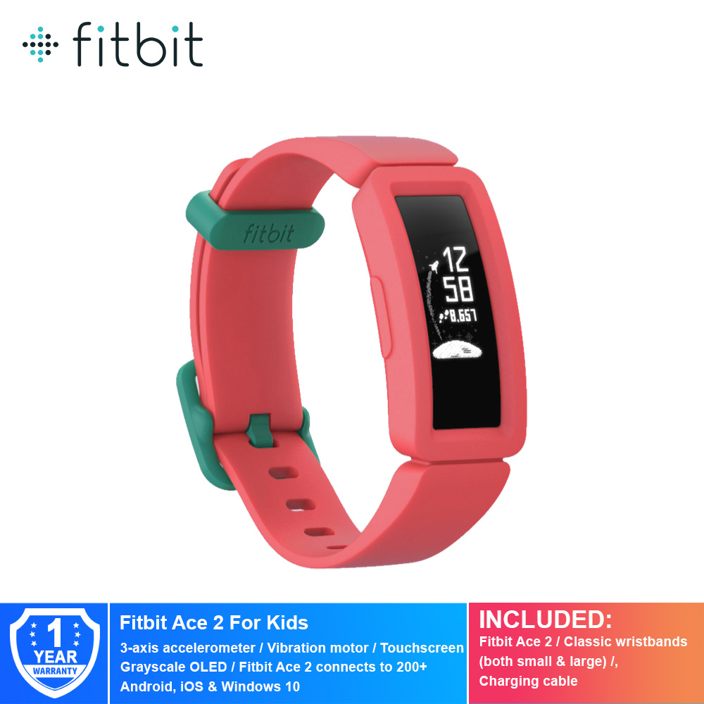 Fitbit Ace 2 For Kids - Night Sky+Neon Yellow/Watermelon+Teal - FB414
