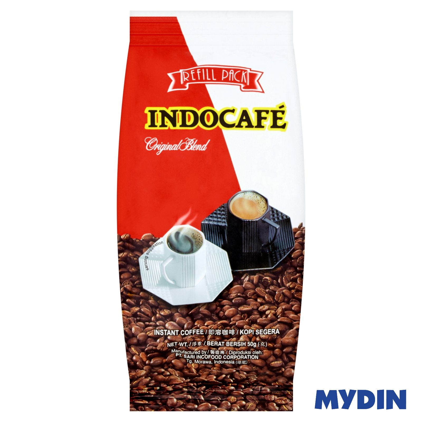 Indocafe Original Blend Instant Coffee Refill Pack (50g)