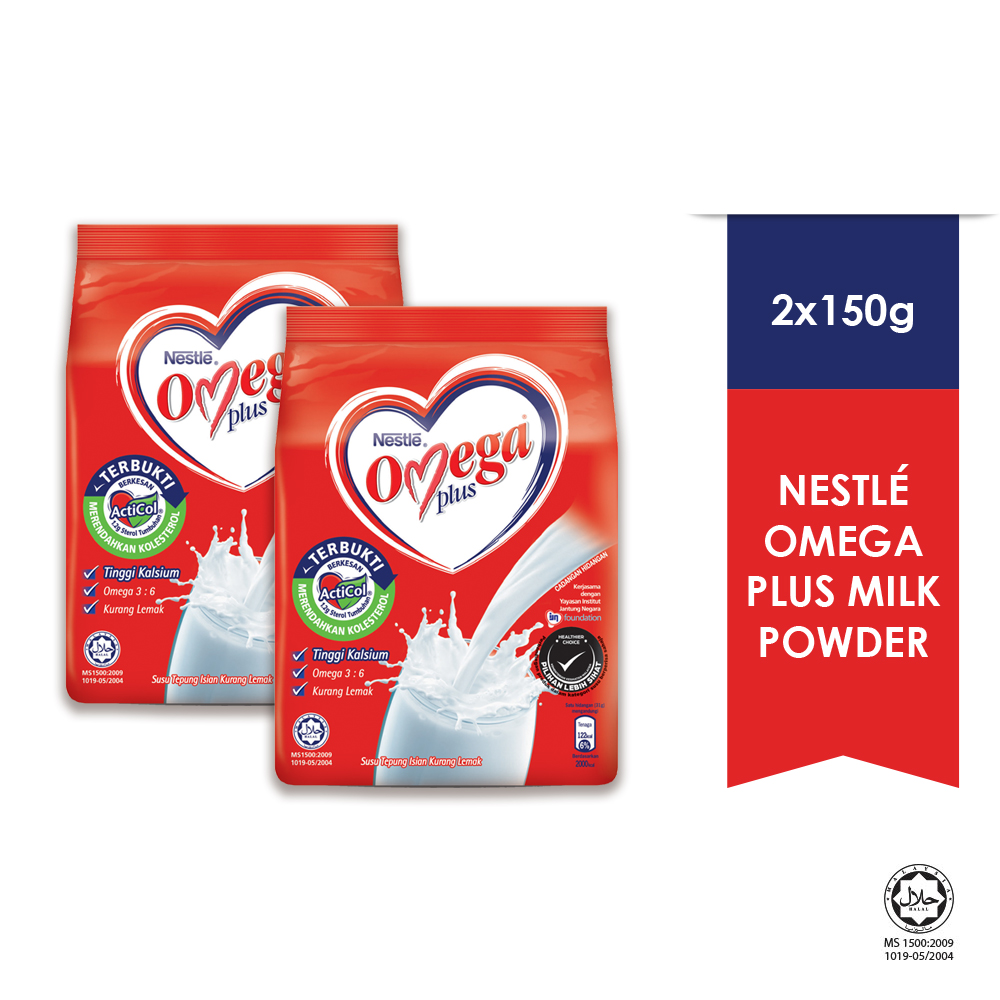 NESTLE OMEGA PLUS Softpack 150g, x2 packs