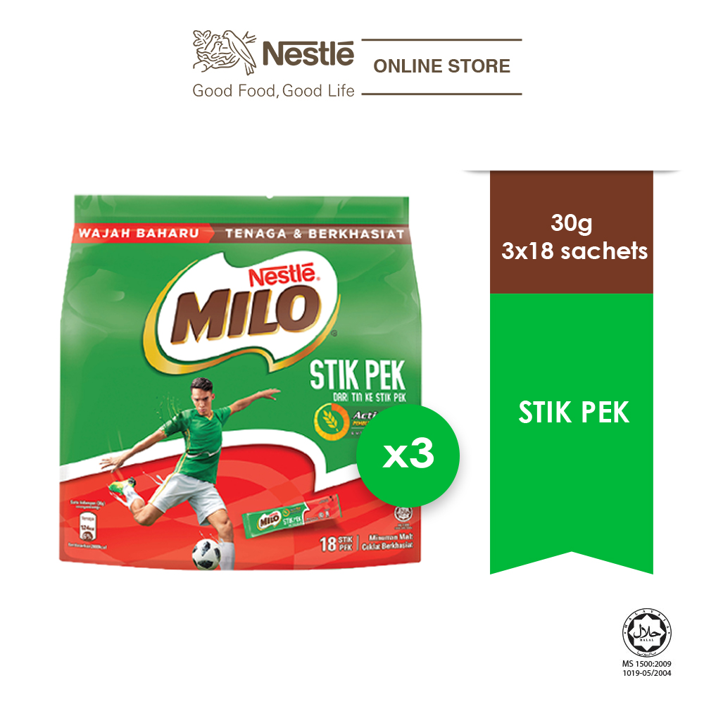 NESTL?? MILO STICK PACK ACTIV-GO 18 Sticks 30g x3 packs