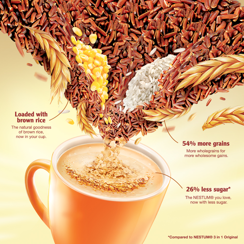 NESTLE NESTUM Grains & More 3in1 Brown Rice 10 Packets 27g Bundle of 3