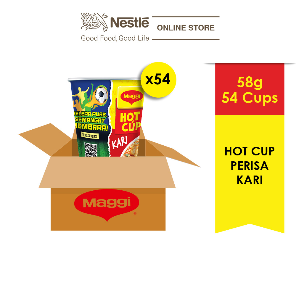 MAGGI Hot Cup Curry World Cup Edition 54cups x58g Carton