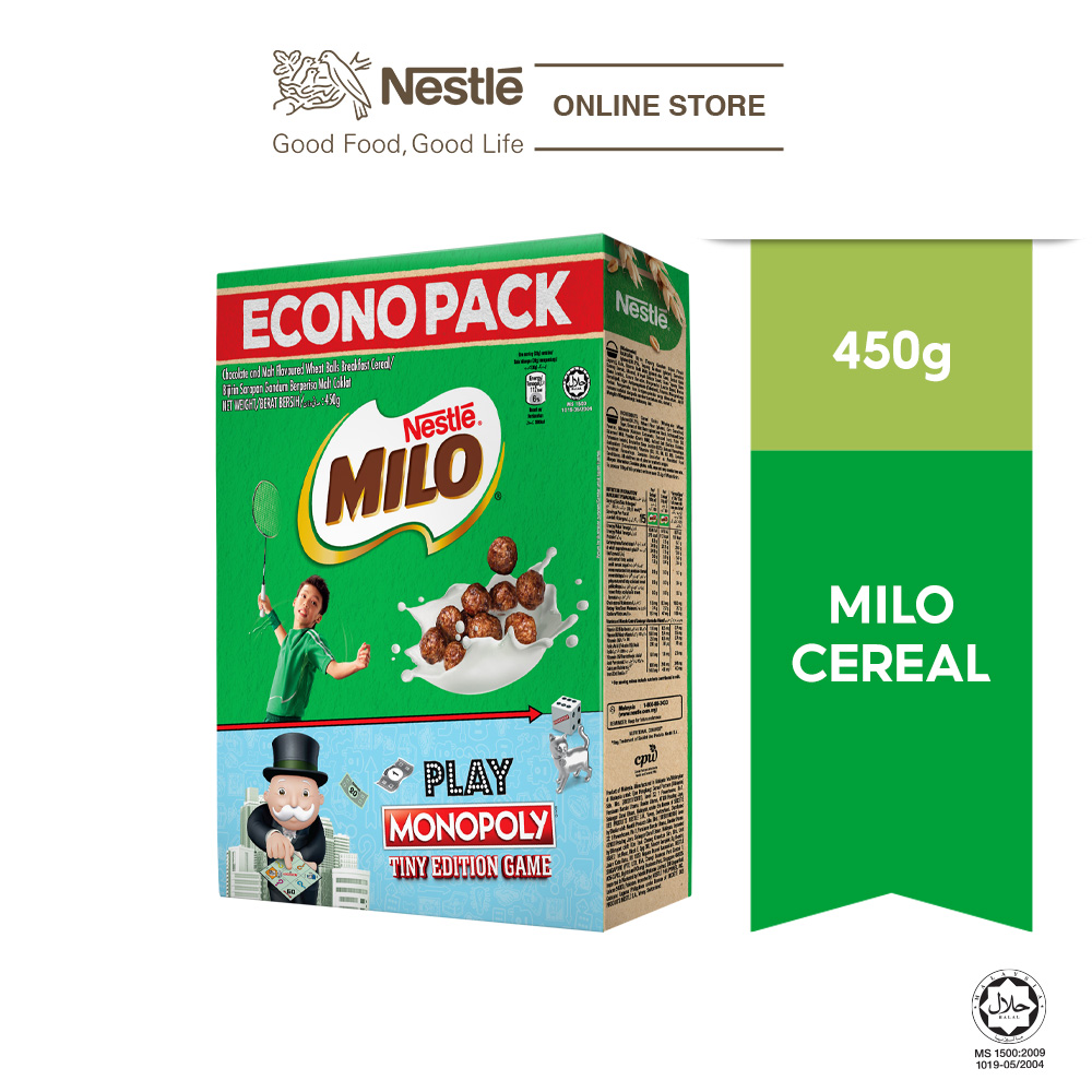NESTLE MILO Cereal ECONO 450g Free Monopoly Board Game