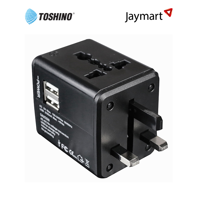 Toshino 4 in 1 Travel Adapter 2 USB (2.1A) | Jaymart
