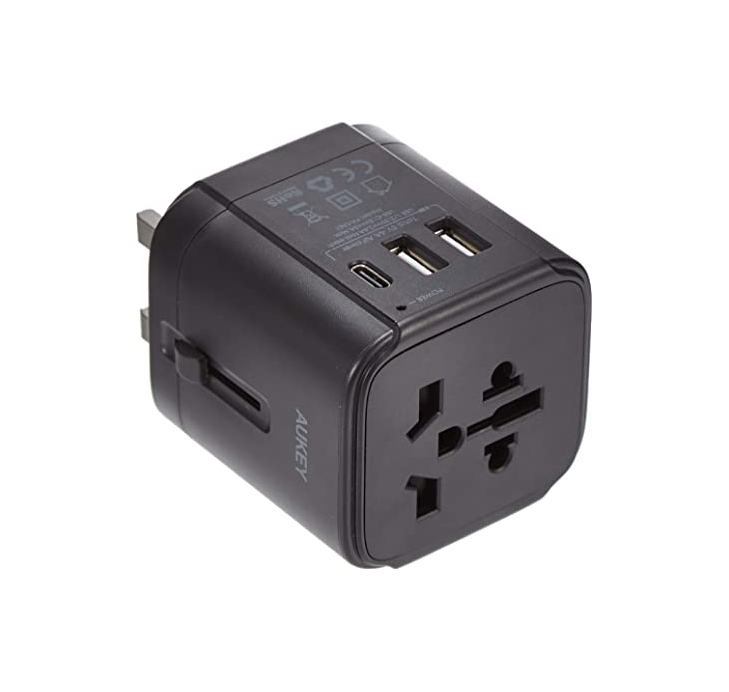AUKEY Universal Travel Adapter With USB-C and USB PA-TA01 | Jaymart