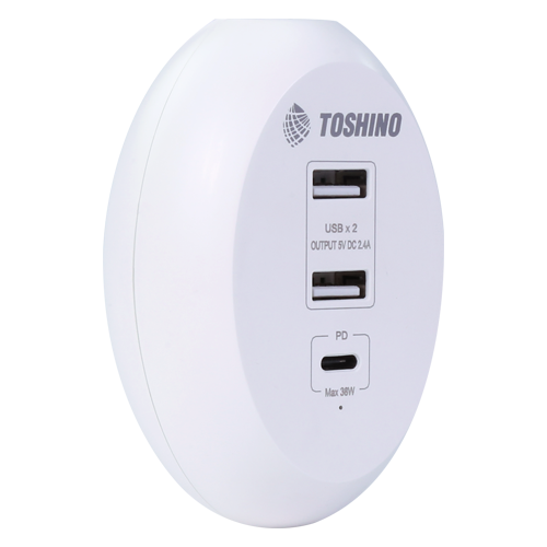 Toshino 2 USB 2.4A + PD Charger TS-3UPD | Jaymart