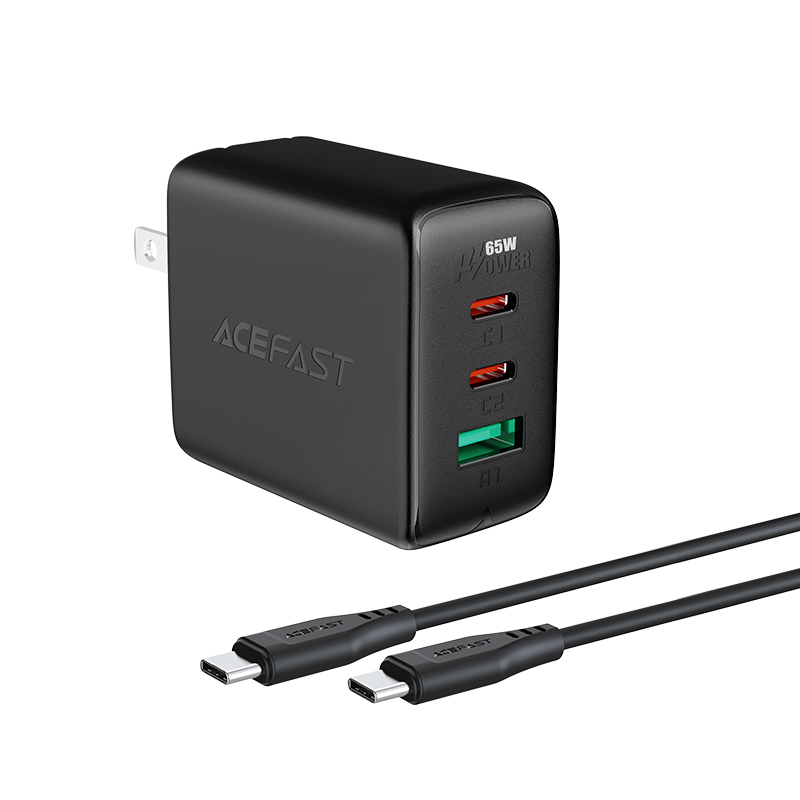 ACEFAST A15 PD65W Fast Charge Wall Charger (USB-C+USB-C+USB-A) US | Jaymart