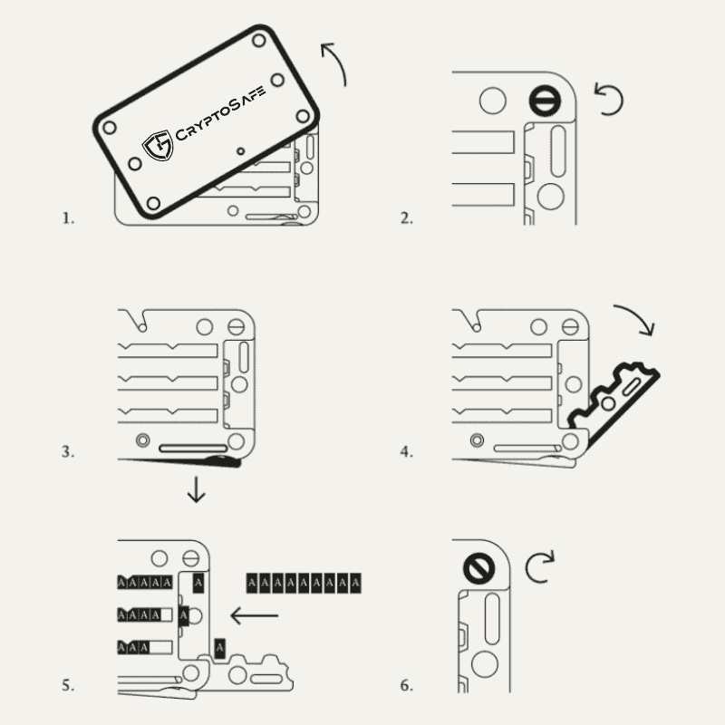CryptoSafe Pro แผ่นเหล็กหนาพิเศษเก็บ Seed Phrase 24 คำ | Jaymart