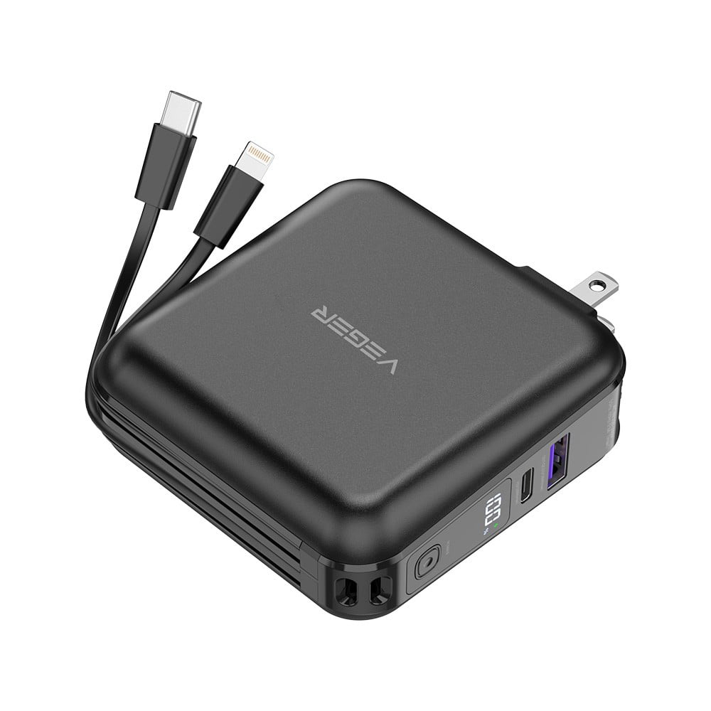 Veger Power Bank 15000 mAh With Built In Cable and Adapter 20W P15 ...