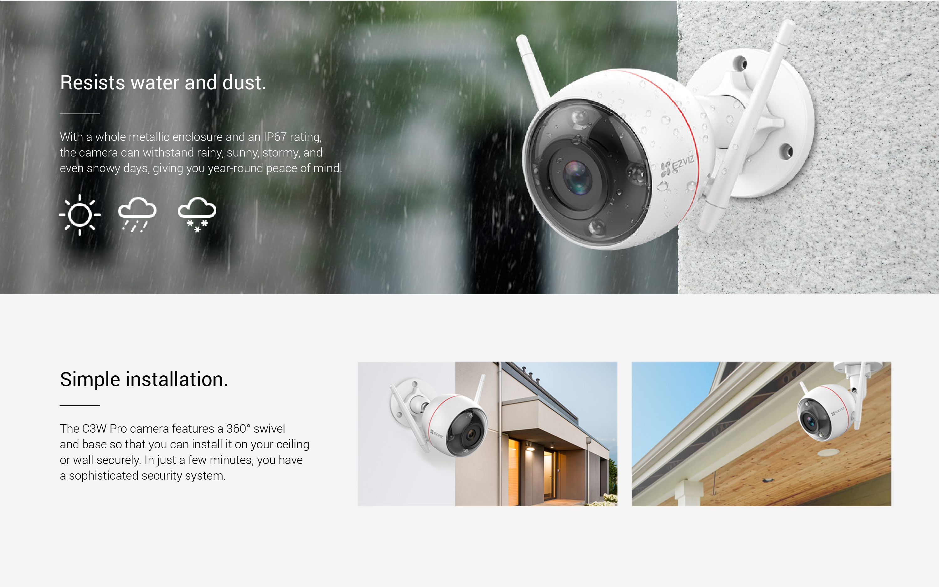 EZVIZ C3W Pro 4MP Outdoor Wi-Fi Camera | Jaymart