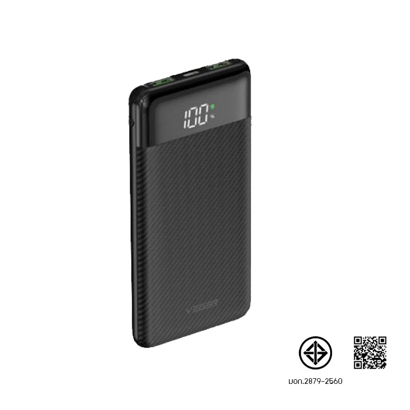 Veger Power Bank 10000 mAh 2 USB-A,1 USB-C (PD) QC3.0 22.5w P13PD | Jaymart