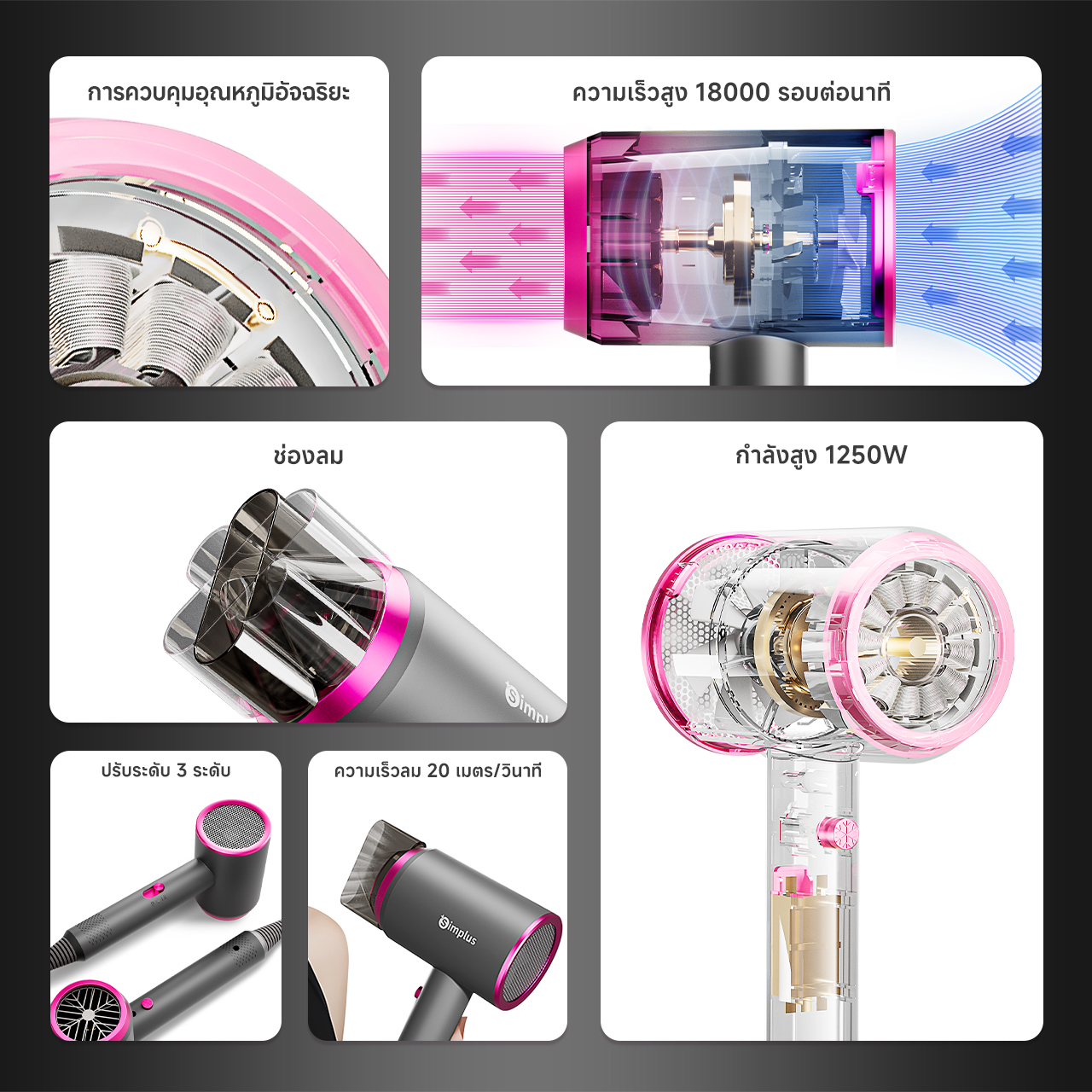 Simplus Hair Dryer CFJH001 | Jaymart