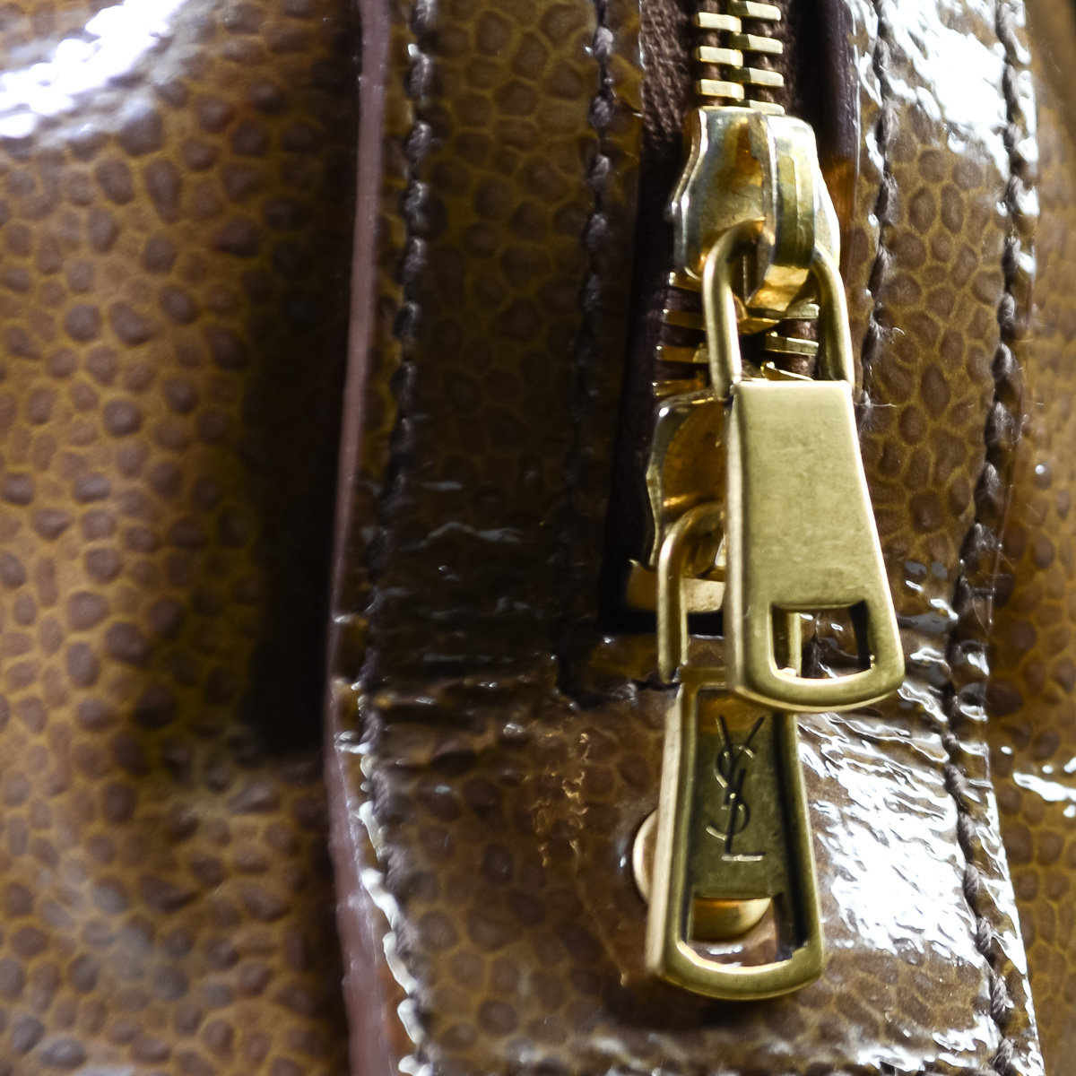 Brown Patent Leather Oversized Muse Bag Brown Patent Leather Oversized Muse Bag