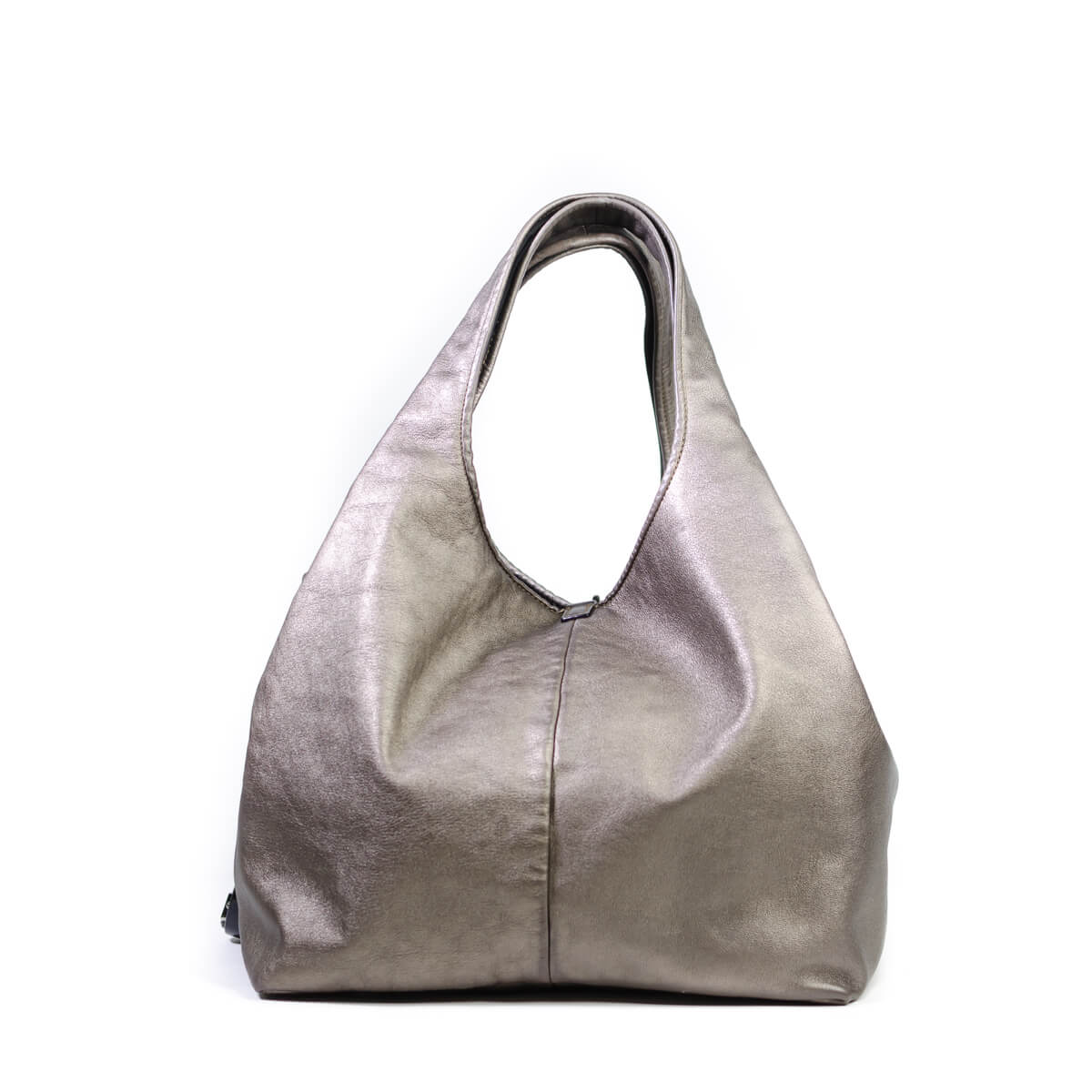 Super Soft Metallic Silver Leather