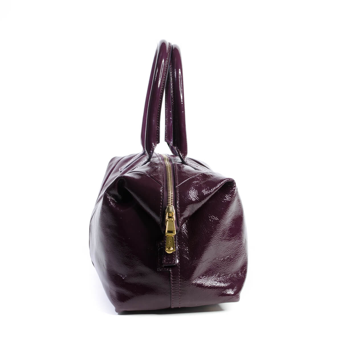 Easy Zip Dark Purple Patent Leather Tote