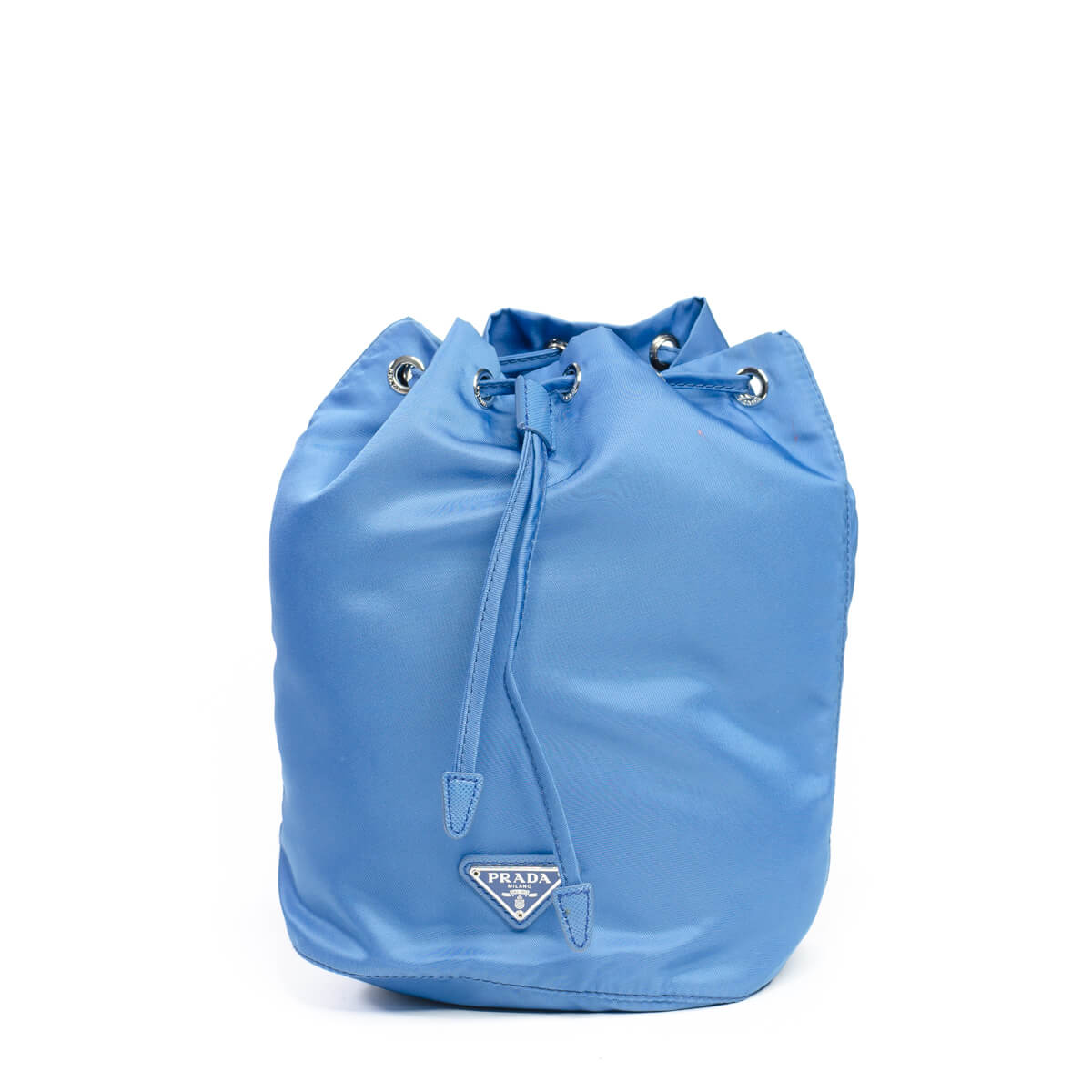 Blue Nylon Drawstring Pouch