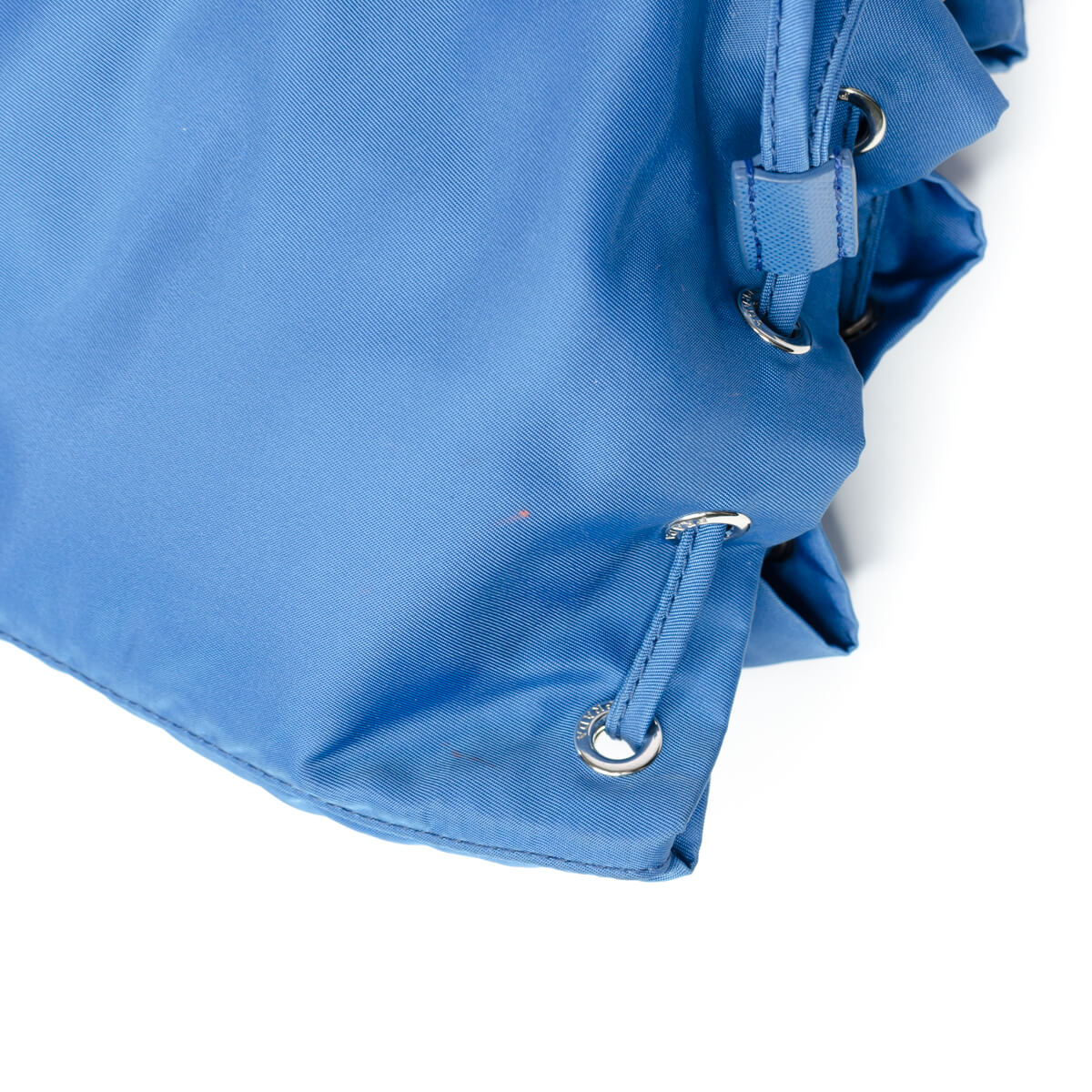 Blue Nylon Drawstring Pouch