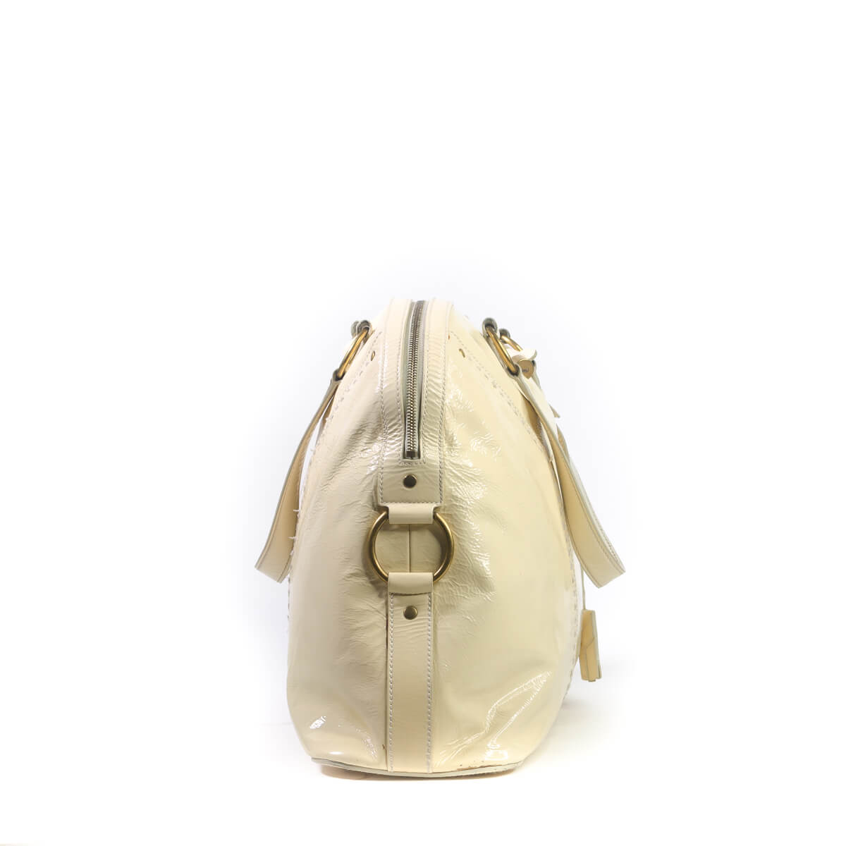 Cream Color Ysl Purse With Zipper | semashow.com