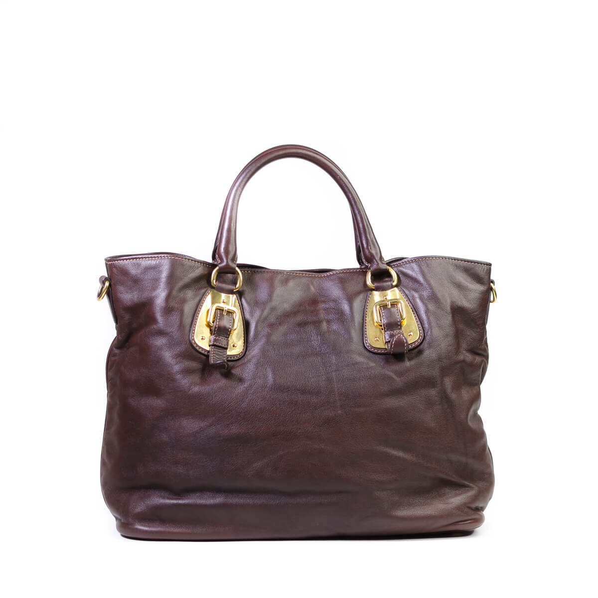 Brown Soft Tan Leather Tote Bag