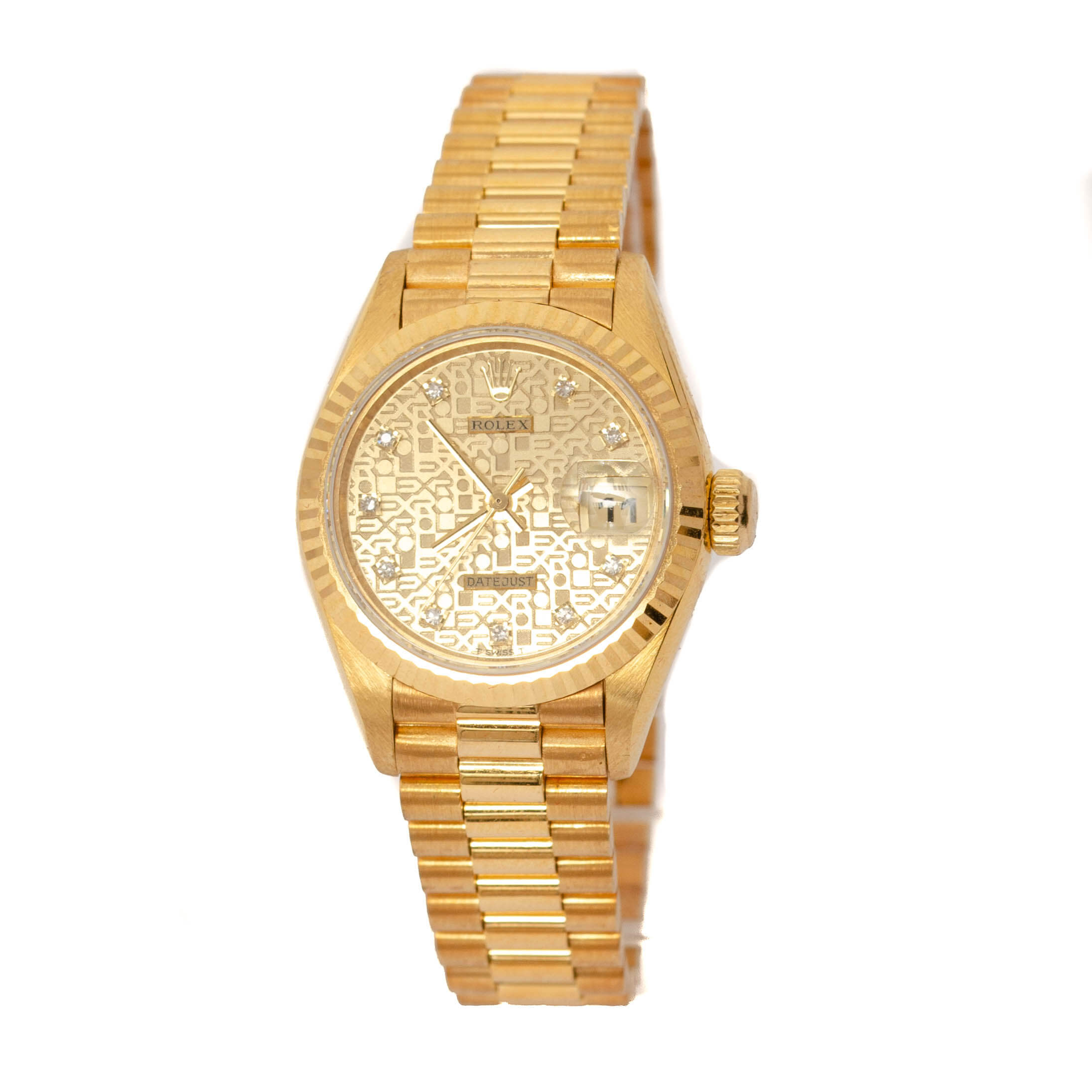 Datejust 18k Yellow Gold Computer Face with Diamond