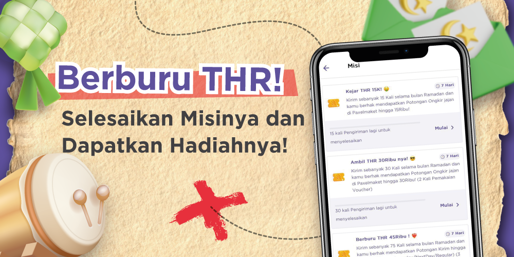 Selesaikan Misi Kirim Paket dan Dapetin THR berupa Voucher Promo!