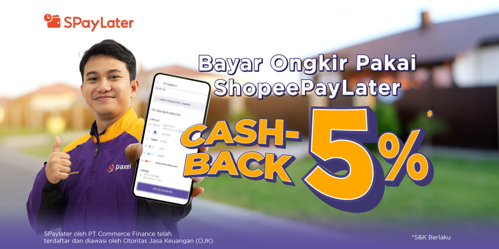 Nikmati Promo Cashback 5% dengan Pembayaran ShopeePayLater