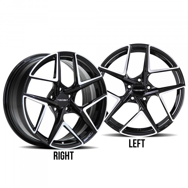 Permaisuri | Facewheels - FW1007 | Machined Face With Gloss Black 18