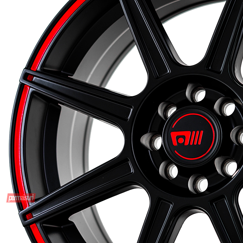 Permaisuri | Motegi Racing - Emora | Satin Black With Red Stripe 17