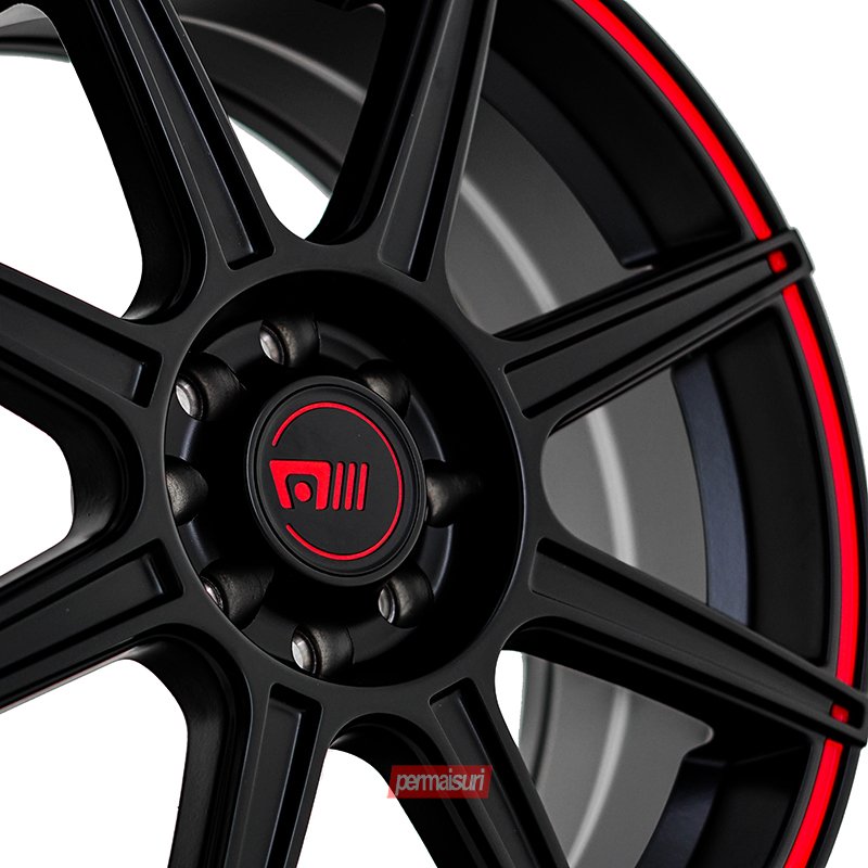 Permaisuri | Motegi Racing - Emora | Satin Black With Red Stripe 17