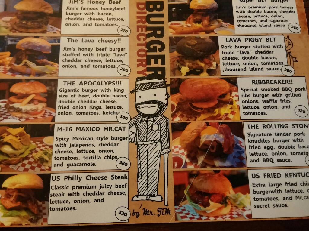 Menu ร้าน Jim's Burger ซอยเสนานิคม พร้อมรีวิว - Wongnai