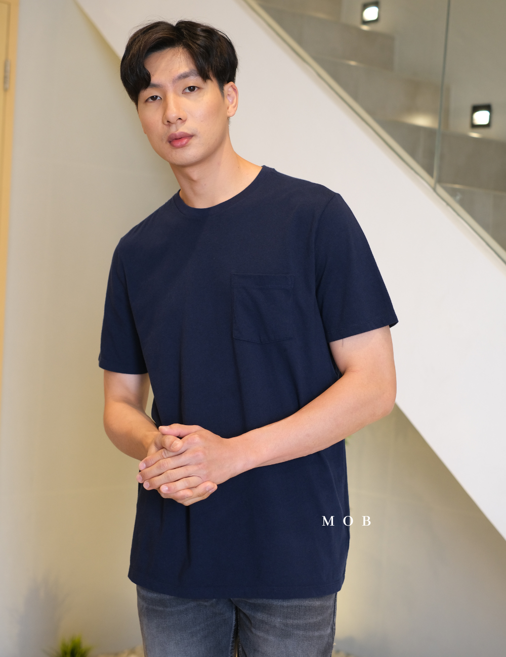MOB - GPSST09001 Pocket Tee Navy