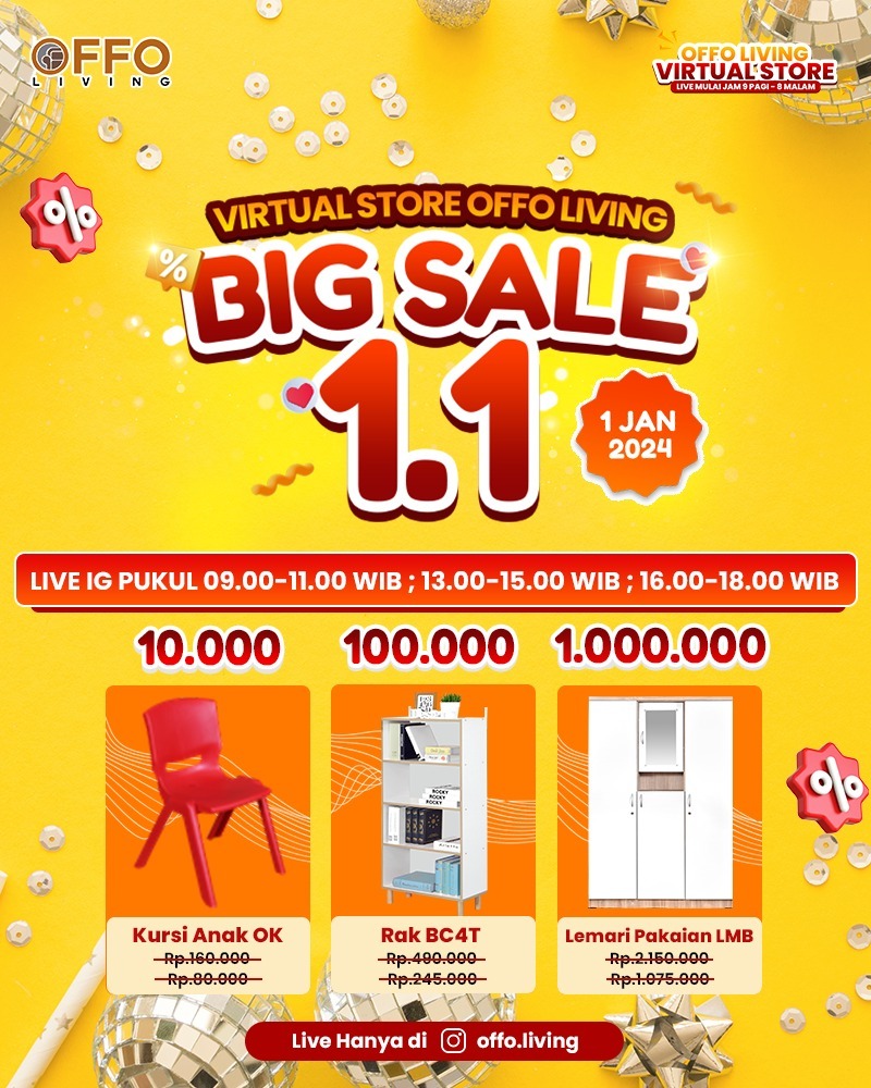 Toko Furniture Online & Offline Termurah se-Indonesia Gratis Perakitan