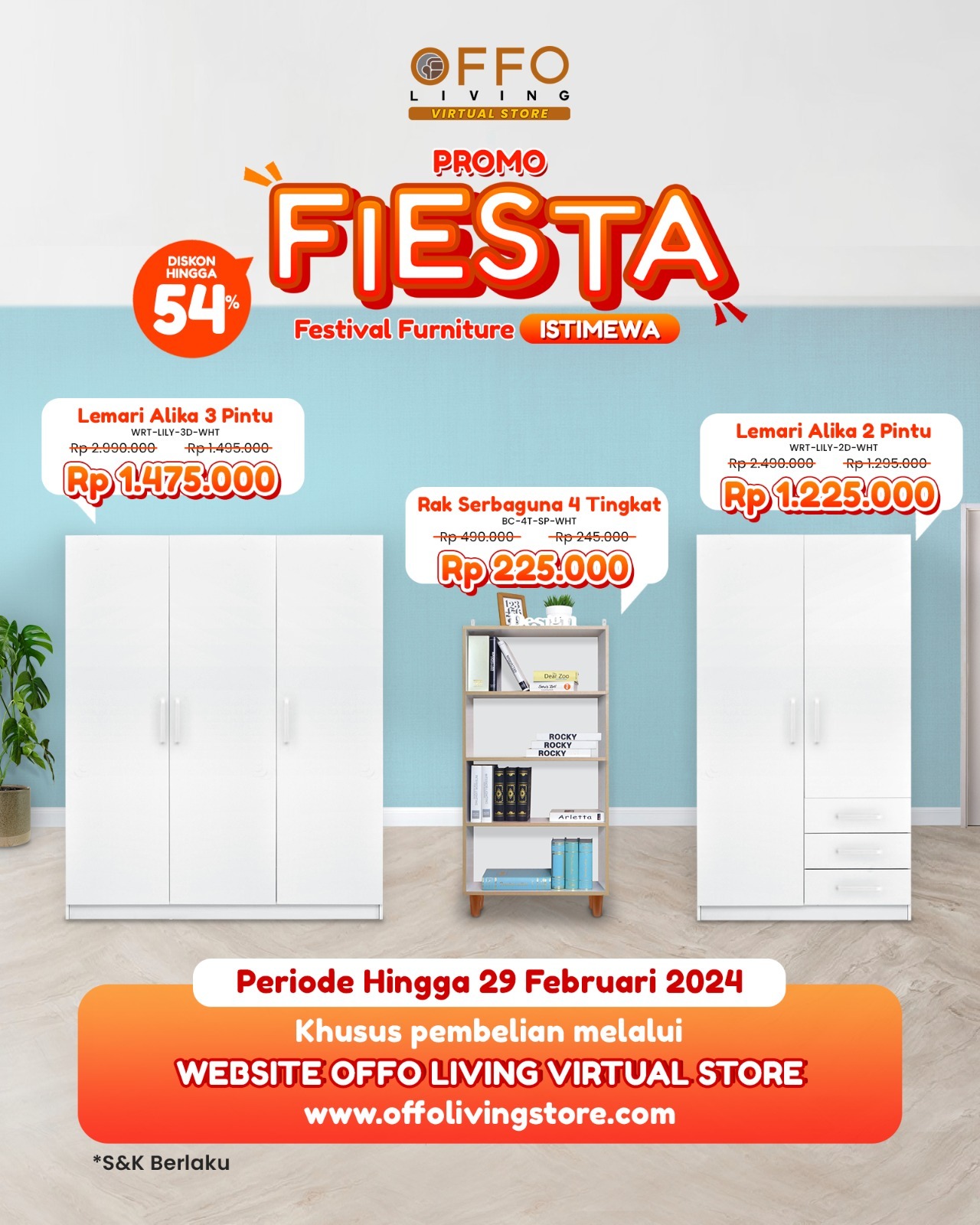 Toko Furniture Online & Offline Termurah se-Indonesia Gratis Perakitan