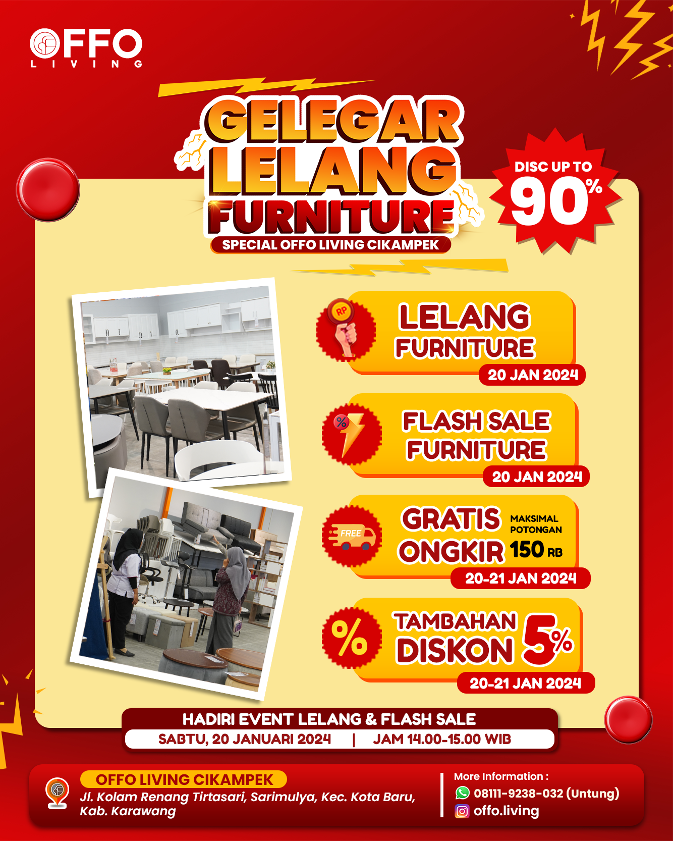 Toko Furniture Online & Offline Termurah se-Indonesia Gratis Perakitan
