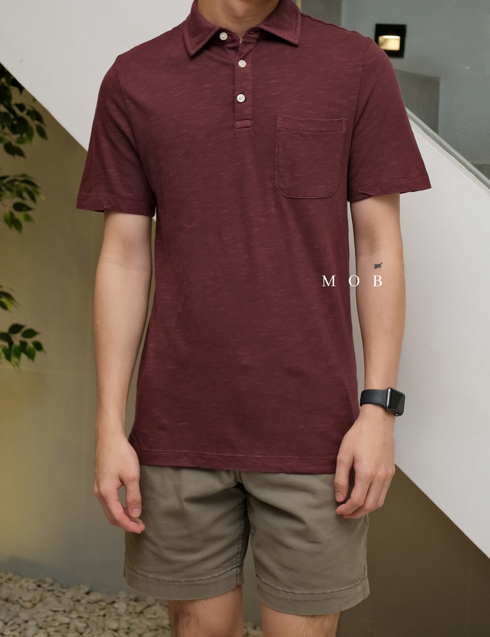 MOB - GFPS07002E Basic Polo Tee Maroon