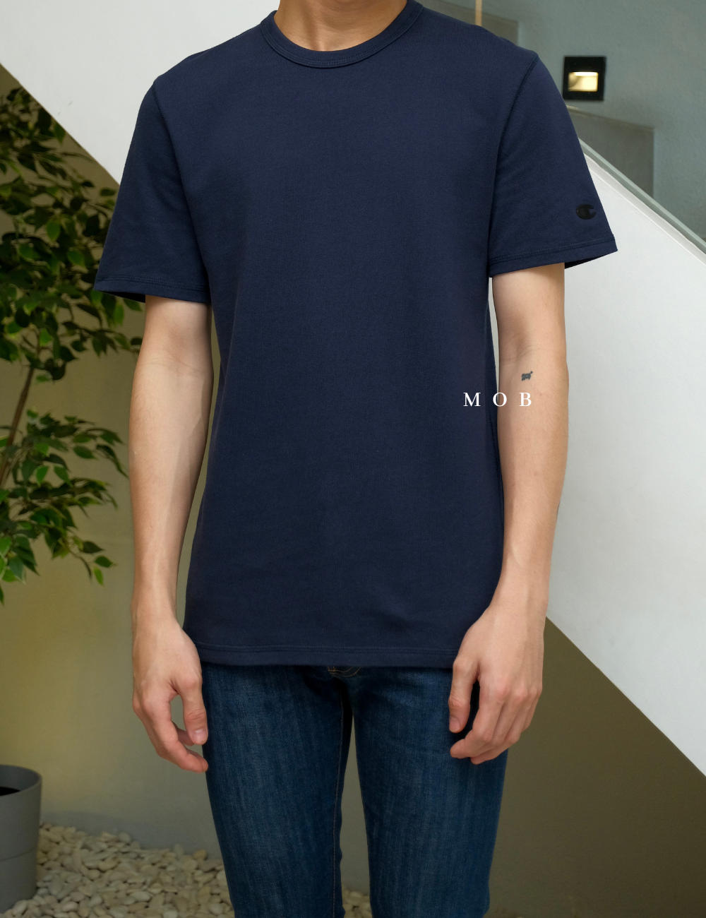 MOB - CHMPSST2116B Premium Heavyweight SS Tee Midnight Navy