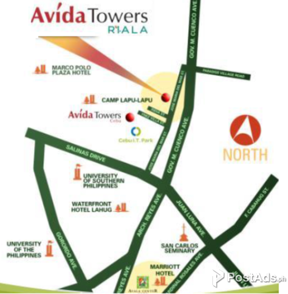 (T4) STUDIO UNIT AVIDA TOWER RIALA in CEBU I.T PARK , CEBU CITY ...