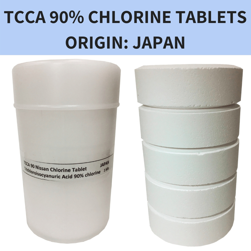 TCCA 90% Japan - TrichloroIsocyanuric Acid 90% - Chlorine Tablets ...